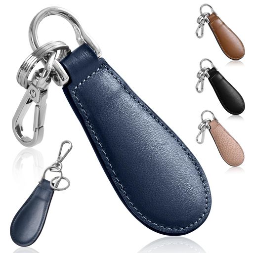 【ミニ靴べら?多機能携帯性】コンパクトなサイズで、本体サイズは約95mmx40mm、クリップ部分は約55mm、重さはわずか約40gで持ち運びに便利です。ビジネスシーンに適したキーホルダーやキーリングとして使用したり、ゴルフのパターカバーに固...