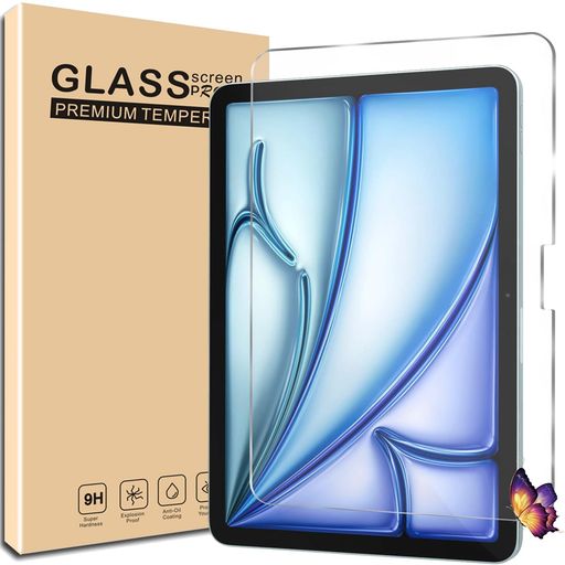 ⭕「対応機種」iPadAir112024用の液晶画面保護ガラスフィルム ⭕【貼り易い】気泡が入りにくい、貼り付けを感じさせない、位置を合わせて簡単に貼り付けます。「指紋防止」液晶画面に油、ホコリ、キズ、摩損等の悩みを一気に解決できます。指紋...