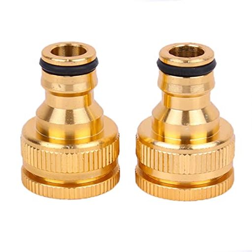 【2in1コネクター】この水栓ジョイントは、特定の設計により、G1/2またはG3/4の二つサイズに変換でき、さまざまな家庭用水道管の修理や取り付けのニーズに簡単に対応できます。 【高品質の素材】高品質アルミニウム製で見た目もよく同時に水道管...