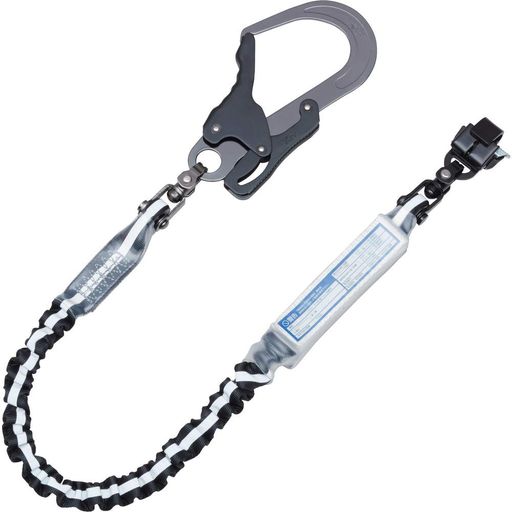 色:黒/反射シルバーライン 長さ(mm):1100~1700 フック口開き(mm)構造物側:65 フック口開き(mm)人体側:8 最大使用可能質量(kg):100