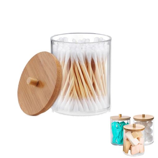 ✨【シンプルで衛生的な収納ソリューション】透明なプラスチック製のこの綿棒ケースは、中身を一目で確認できる便利さが特徴です。フタ付き設計がホコリや汚れをしっかりシャットアウトし、綿棒やコットンパフを常に清潔な状態に保ちます。シンプルでスタイリ...