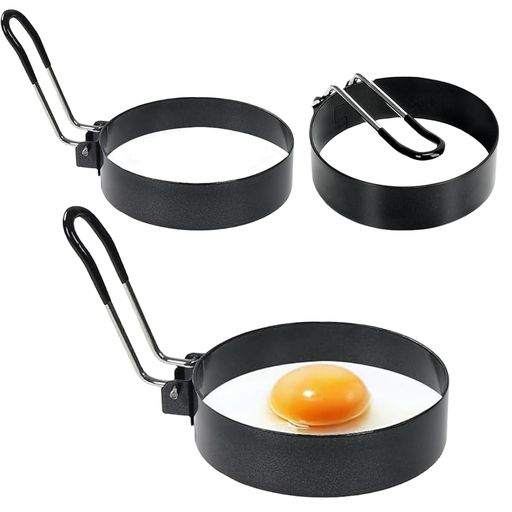 【製品内容】本製品は3個セットの目玉焼き型で、直径約7.5cmの適度なサイズを備えています。単に卵を焼くだけでなく、日常のさまざまな調理やDIYニーズにも柔軟に対応でき、家庭での使用にぴったりです。 【高品質素材】食品グレードのステンレス鋼...
