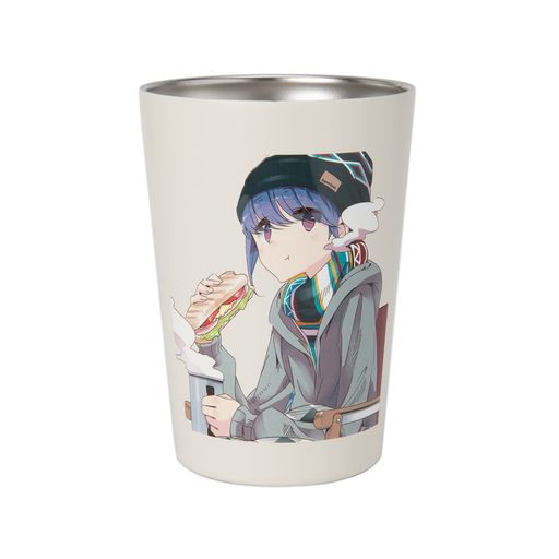 冷たい飲み物 商品サイズ:86mmx122mm 素材:ステンレス鋼 容量:450ml (C)あfろ・芳文社/野外活動委員会
