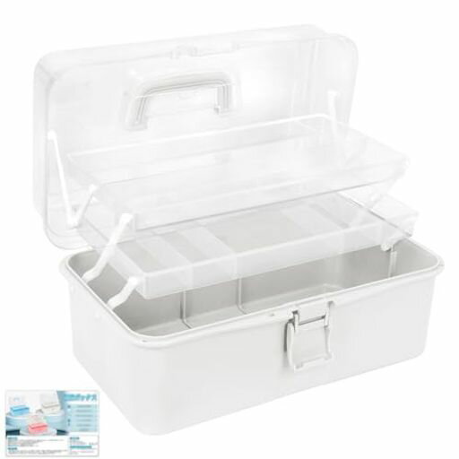 【仕切りでスッキリ分類】収納ケースは仕切りがあり、入れ物をスッキリ分類できる。1段目は固定式、2段目は可動式仕切りで、置くものによって自由に調節出来ます。4つの可動仕切り板を備え、最大5つのスペースに小物を分けて分類できます。使い方によって...