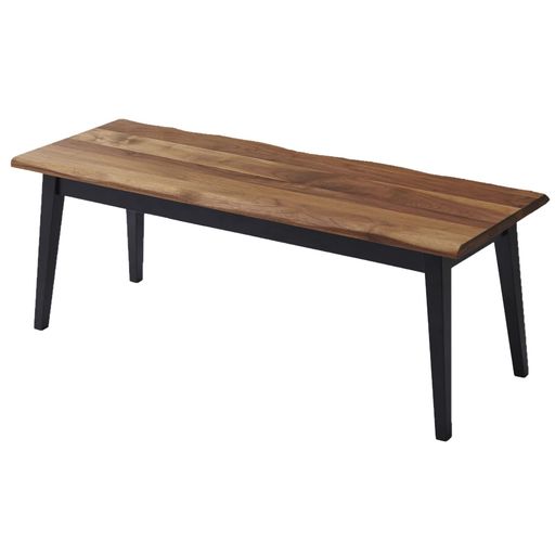 サイズ:幅115x奥行39x高さ42cm 材質:ウォールナット無垢(天板)バーチ無垢(脚部) アメリカンウォールナット無垢天板オイルフィニッシュのダイニングベンチ スカンジナビアンデザインの高級感と重量感あるコンテンポラリーな商品です。 天...