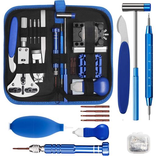 【楽しみに修理可能腕時計工具】高品質で実用な専用時計具セットです。専門者や初心者が心配要らない使える時計修理工具ですが、家で楽しみに修理できます。日本語取扱説明書があるので、使用分かりやすいです。 【使用範囲が幅広い】腕時計ベルト調節や交換...