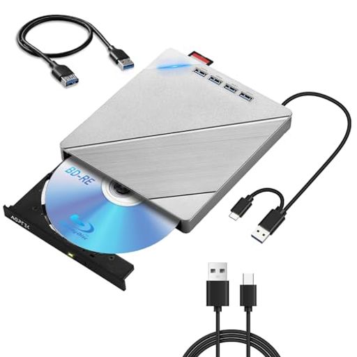 ✅【高解像度の映像再生・USB3.0&amp;USB-C&amp;静音設計】 この ブルーレイプレーヤー は、USB3.0とType-C両接続に対応しており、最大6XのBlu-ray、8XのDVD、24XのCDの読み書き速度を実現します。さ...