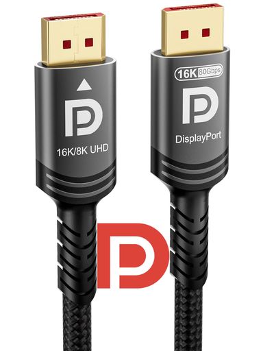 【認定DisplayPortケーブル】Ubluker DisplayPortケーブルコンプライアンステストが完了し、製品はコンプライアンステストに合格し、テスト結果は正しい方法論に従っています。 ゲームやジッターのないビデオ再生のために、よ...