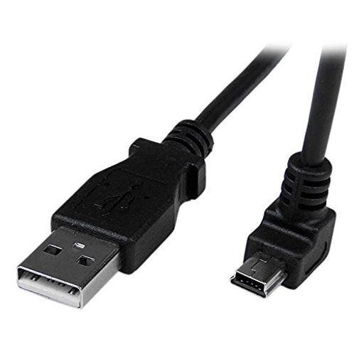 1 x USB Aオスコネクタ 1x L型下向きUSB Mini-B オスコネクタ 最大480 Mbpsの高速データ転送に対応 アルミニウムマイラー箔と編組シールド モールドコネクタ(張力緩和タイプ)