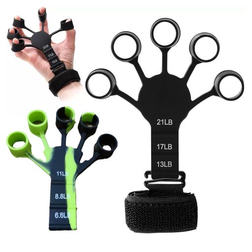 【2個セットで強度を使い分け】:2個のトレーナーがセットになっており、それぞれ異なる負荷レベルを搭載。指の強さやトレーニング目的に合わせて強度を選べます。初級者から上級者まで幅広く対応します。 【5指独立トレーニング可能】:各指に個別の抵抗...