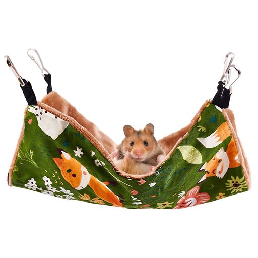 【製品サイズ】小動物用ハンモックのサイズは29cm*29cmで、ちょうど良い大きさです。ハンモックは厚みがあり、ふわふわで柔らかく、肌触りも暖かい。防寒用や寝具として最適なので、長く愛用できる。 【高品質素材】この小動物ハンモックはコットン...