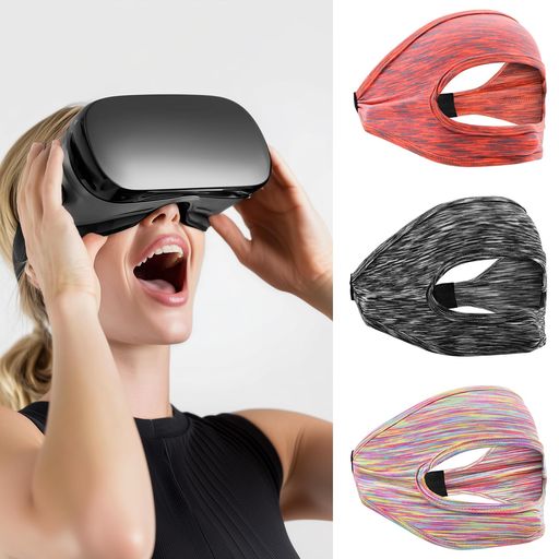 【夏のVRメガネに必要なアクセサリーです】男女兼用でき、スタイリッシュで美しい,このVRメガネカバーは、汗が目に流れ込むのを効果的に防ぎ、 体験をより快適にすることができます 【3つのセットは洗浄と交換が簡単で】弾力性が比較的大きい、友達と...