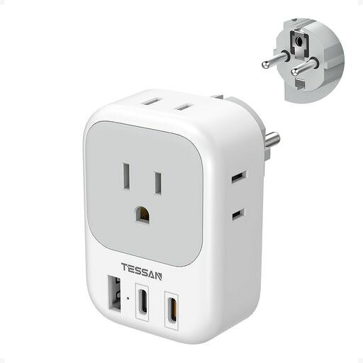 【20WPD 急速充電USB-C付き 韓国 変換プラグ】韓国はもちろん、ドイツやオーストリアなどSEタイプの海外 コンセントに対応する電源変換プラグです。海外旅行に2種類USBポート付きて大変便利で、単一USB-Cポート最大20Wで急速充電...