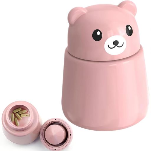 【八角菱形研磨ヘッド】八角菱形研磨ヘッドの設計は摩擦効率を高め、何回か回転すれば薬を粉末にすることができる。 【安全材質】安全なABA材質で製造する。ボトル本体は滑らかで、簡単なデザインで、洗いやすい。くまちゃんは見た目がとてもかわいい。 ...