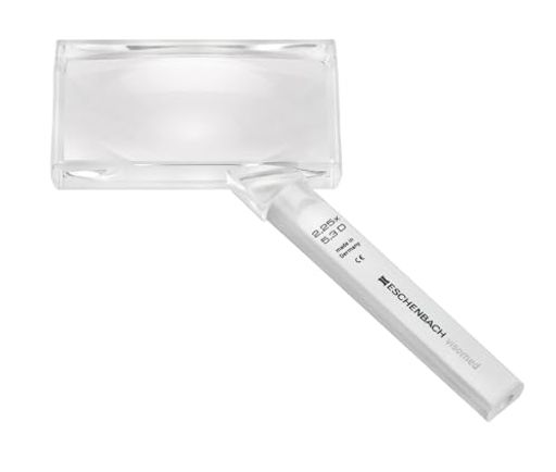 倍率:2.25 Dpt.:5 レンズサイズ:40x80mm(径) レンズ材質:PXM光学樹脂 レンズ種類:バイコンベックス(両面可視) 本体サイズ:レンズ部50x90x15xmm(グリップ長113mm) 重さ:約62g