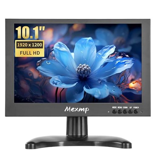 ゲーム 【FHD1200P小型モニター】鮮明な1920x1200の解像度を誇るMexmp10インチFHDIPSモニターで、あなたの視聴体験を向上させましょう。アスペクト比16:10、広視野角178°のこの小型モニターは、より広い視野を提供し...