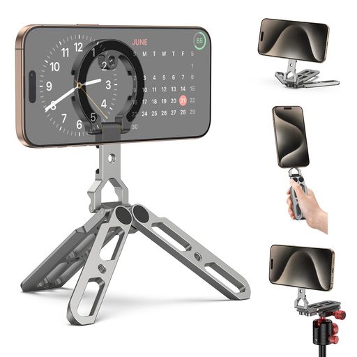 【MG05 GEN2マグネット式スマホ三脚ホルダ】たスイベル軸により、完璧なショットを撮影するための柔軟性がさらに向上し、新たなクリエイティブな可能性を切り拓きます 【強力なN52マグネット】高強度のN52マグネットを搭載し、最大30Nの磁...
