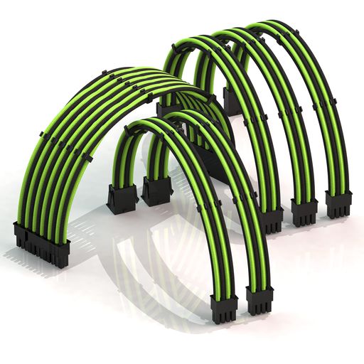 【接続】延長できる高品質のルーティング(転送経路制御)が様々な構成要素を組み合わせた18AWGマルチカラーPSUケーブル延長コード。***RTX3090GPUでテスト済み。 【三重8/6Pin】3xデュアル6+2ピンGPU電源ケーブルを一つ...