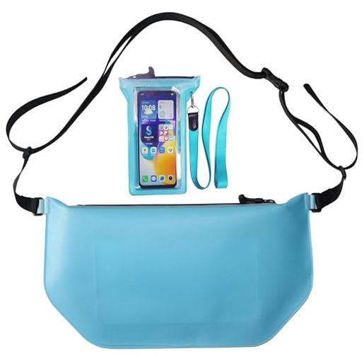 【セット内容】3L容量の防水ウエストポーチ1個と、7.2インチ対応の気密ジッパー付き防水スマホケース1個が含まれます。 【素材】防水バッグ本体は厚手TPU複合布、窓部分はTPU透明フィルムを採用。高強度・高透明性・防水性・環境配慮・美観・滑...