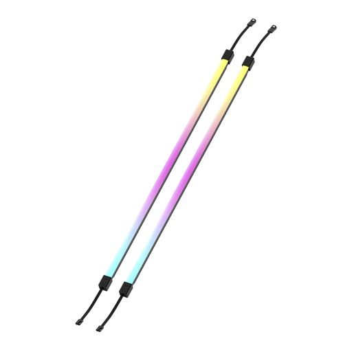 1本あたり40個のアドレサブルRGB LEDを搭載したLEDストリップです。ストリップを覆うシリコン製カバーが光を拡散し、鮮やかなライティング効果を生み出します。 LEDストリップ2本のセットです。付属の5V ARGB変換ケーブルでマザーボ...