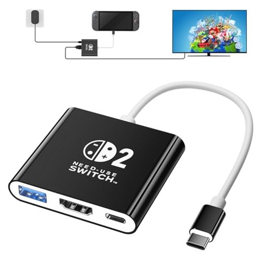 【3in1多機能Switch2用ドック|幅広い対応機種】Switch2/Switch/SwitchOLED/SteamDeck/ノートPC/テレビ/スマホ/USB-C対応機器に完全対応。HDMI2.0ポート、USB3.0ポート、PD100W...