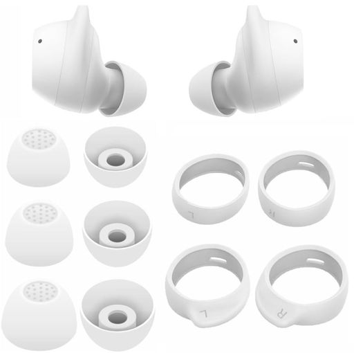 GalaxyBudsFEイヤホン用アクセサリー5ペアセットです。イヤーチップS/M/L3サイズ3ペアとウィングチップ2サイズ2ペアです。付属アクセサリー紛失、或いは耳に合わない場合最高の交換品です。 対応機種:GalaxyBudsFEのみに...