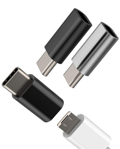 Micro USBメス to USB-Cオス充電アダプター(3個セット)対応iPhone 15 16 Pro Max用 データ転送コンバーター Type-Cコネクター 対応iPad 10 Air 4対応 対応Samsung携帯電話対応 ポー...