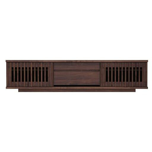 商品サイズ:幅178.8x奥行44.5x高さ40.4cm 重量:37kg 素材:天板/強化化粧紙、格子・面縁/無垢材、前板・側面/プリント化粧板