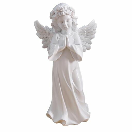 【製品の内容】:エンジェル置物Bタイプ1個【サイズ】:16*9.5*29cm 【素材】:レジン素材は耐水性に優れており、さまざまな気候条件下での屋外使用に適しています。 【マルチ機能】:私たちのエンジェル置物は、庭に簡単に飾ることができ、癒...