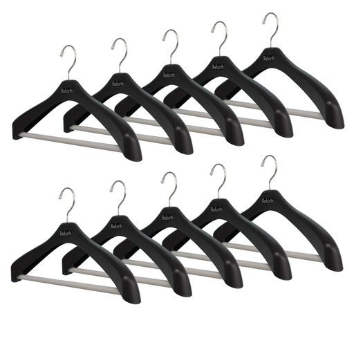 サイズ:約肩幅42x厚さ3.5x高さ23cm 本体重量:約124g 材質:本体/再生ポリプロピレンフック/鉄・ユニクロメッキストップバー/スチロール樹脂・ラバー加工 原産国:日本