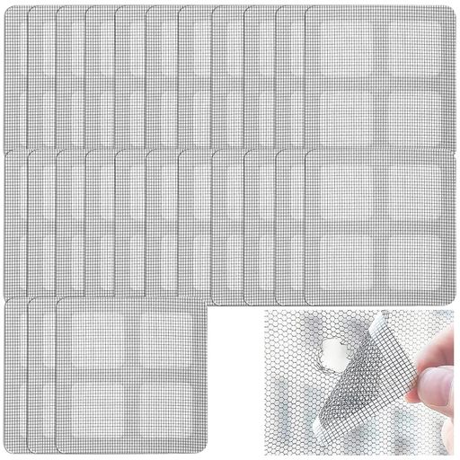 【網戸補修】この網戸補修テープはペットが引っ掻いたり噛んだりしてできた穴を素早く補修し、虫の侵入を防ぎます。 【セット内容】網戸補修テープx25枚、サイズ:約10cmx10cm。色:グレー 【網戸の補修に最適】簡単に貼り付けられるし、丈夫な...