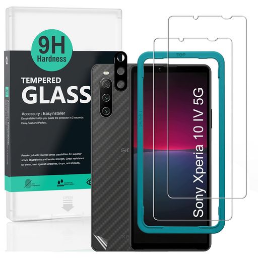 [ケースフレンドリー]:Sony Xperia 10 IV 5G の湾曲したエッジ設計により、スクリーンプロテクターはデバイスの画面よりも小さくなっています Sony Xperia 10 IV 5G とスクリーンプロテクターの間のスペースに...