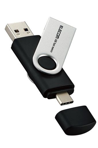 パソコン・スマートフォン・タブレットなど異なるデバイス間のデータ移動もこれ1つでカンタンにできる、USB Type-C(TM)/USB-A両方のコネクターを搭載したUSBメモリです。 Windows パソコン、Mac、Android搭載のス...