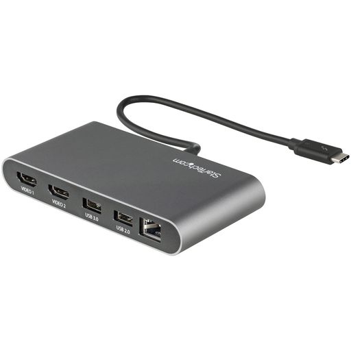 高性能Thunderbolt3認証ドック:Thunderbolt3(40Gbps)対応。デュアル4K60HzHDMI出力、2ポートUSB-Aハブ(1xUSB3.2Gen15Gbps&amp;1xUSB2.0)、PXEブート&amp;WoL機...