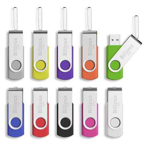 便利性・USBフラッシュドライブ:ABS樹脂の本体周りで金属製クリップを360度回転。便利なストラップホール付きますので、キーホルダーを簡単に取り付けることが可能です。これにより、USBを保護し、紛失を防ぎます。 USBメモリ32GB10個...