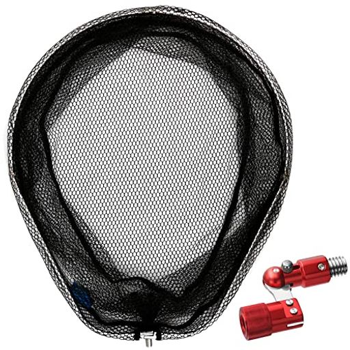 ランディングネット、ジョイント加えた2点セット。枠形状:オーバル(径8mm/壁厚1.5mm)枠サイズ:約52x65cm網の深さ:約45cm重量:ランディングネット:410gタモジョイント:85g ネットはラバーコーティングネットでクセやニオ...
