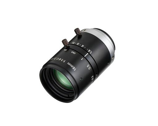 焦点距離(16mm相当)が固定なため、作動距離を変えて倍率を調整するレンズです。 絞り機能により明るさやピントが合う範囲(被写界深度)を調整できます。