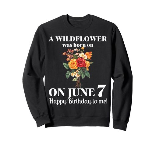 ワイルドフラワーは6月7日に誕生しました。バラとスイカズラの花束が描かれています。6月7日生まれの自然を愛する女性や女の子のための、6月7日の誕生日クイーン衣装やアクセサリーです。 ワイルドフラワーが大好きな女性や女の子へのユニークな6月7...