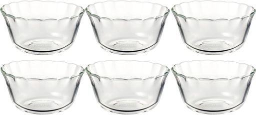 デザート サイズ(約):1個/径9.5x4.8cm 本体重量(約):1個/100g 容量:180ml 素材・材質:耐熱ガラス 機能:電子レンジ・オーブン対応可、食洗機対応可