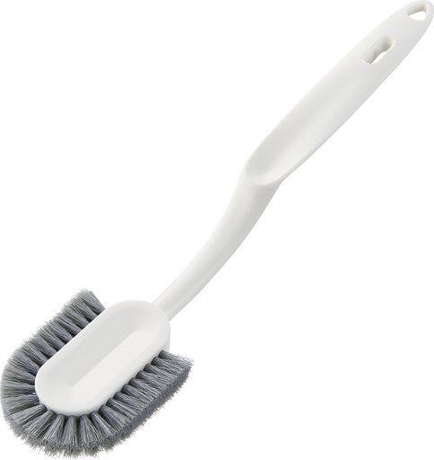 洗いにくい内側がしっかり 細めのスニーカーも、つま先の奥までスッと入る 落としにくいサイドの汚れに