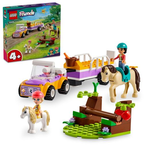 フィギュアを使う乗馬ごっこ – 車とホーストレーラーの組み立てモデル、リアンとゾーヤのドールフィギュア、馬とポニーのどうぶつフィギュア、各種アクセサリーがセットになっています 4+組み立てセット – 組み立ての基礎を学べる4+シリーズのセッ...