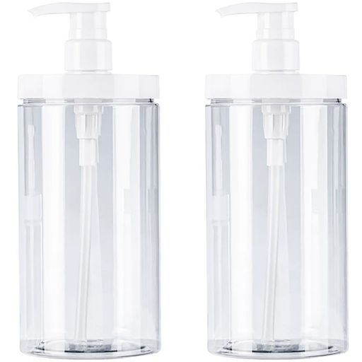 【製品仕様】数量:2個セット、容量:1000ml、サイズ:約24cm*9cm*9cm。 【詰め替えが簡単】広口設計なので、詰め替えや使用後の洗浄も簡単です。 【おしゃれなデザイン】透明なボトルなので中身が一目でわかり、無駄を省いて完璧な詰め...