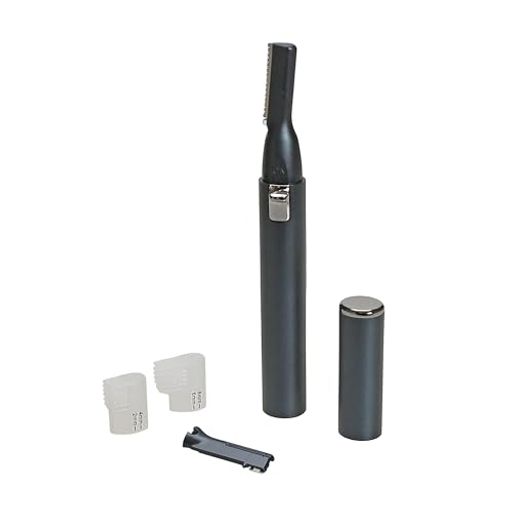 眉毛、顔のウブ毛 【1台2役!眉・顔のウブ毛を整える】5mmと25mmの2種類の刃で、眉毛の長さを整えたり、顔全体の産毛をお手入れするなど、顔周りのムダ毛ケアに特化。眉コームで4段階の長さ調整も可能です。 【軽量ペンシルタイプ】ペンを持つよ...