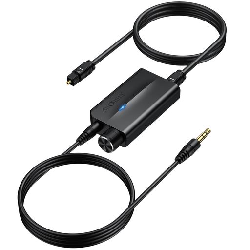 【Toslink - 3.5 mmオーディオコンバーター】:AUTOUTLET DACコンバーター は、プロのオーディオ信号処理用に特別に設計されています。 3.5 mm 光ファイバーコンバーターは、SPDIF 信号を高品質の 3.5 mm...