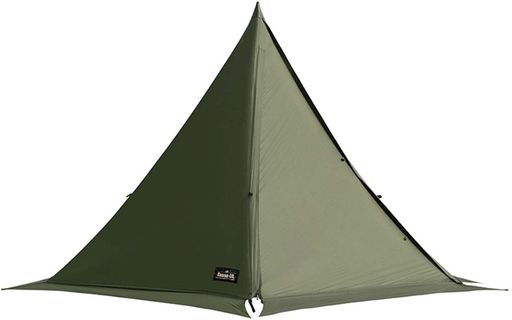 素材:(フライ)ナイロンリップストップ20d(耐水圧1,800mm)、(ポール)6061アルミ合金直径16mm、13.5mm サイズ:155(横幅)x180(高さ)x240~310cm(奥行) 重量:フライ約0.86kg、ポール約0.36k...
