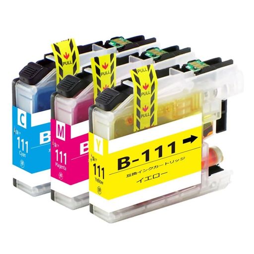 brother インクカートリッジ ブラザー LC111互換プリンターインクLC111C(シアン)、LC111M(マゼンタ)、LC111Y(イエロー)各1個ずつ 合計3個 増量タイプ晴れマーク知的財産権の都合により商品ラベルの表記が【LC〇...