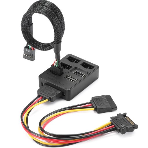 内蔵USBハブ(拡張ポート5基付き)(全ポートはUSB 2.0の読み書き速度のみ対応)、SATA電源コネクタにより安定した補助電源を供給します。 マザーボード用USBスプリッター、9ピンUSB 2.0ヘッダーx3が付属します。全てのPCマザ...