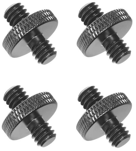 【汎用タイプ1/4インチ両端スタッドねじ】オール金属で耐久性と安定性が高く、中央部にグリップ加工が施されており取り付けが簡単です。細部まで使いやすさを追求した、加工精度の高いカメラネジで、機材の組み替えに活躍します。アルミニウム合金で長持ち...