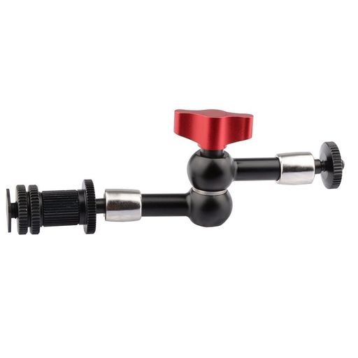 360度回転可能マジックアーム、自由調整のノブ、用途が広いです。写真撮影の様々なニーズに応じて他の配置と自由にDIY可能です。 アームの長さ:7インチ両端:それぞれ自由雲台1/4”-20オス付き&amp;シューマウント。シューマウントを取外...