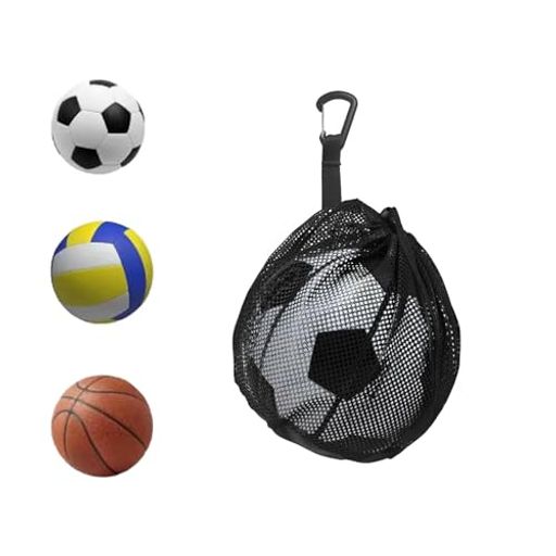【製品サイズ・汎用設計】本体サイズは約 25.4x30.5cm。サッカーボール、バスケットボール、バレーボール、ラグビーボールなど各種球技用ボールに対応し、スポーツ時の収納・持ち運びに最適です。 【フック付き・収納持ち運び簡単】専用フックを...